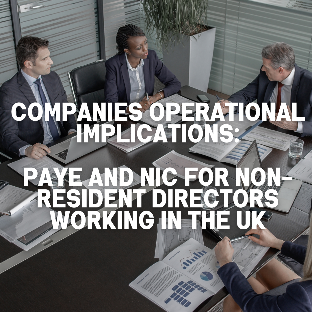 Companies operational implications including PAYE and NIC for Non ...